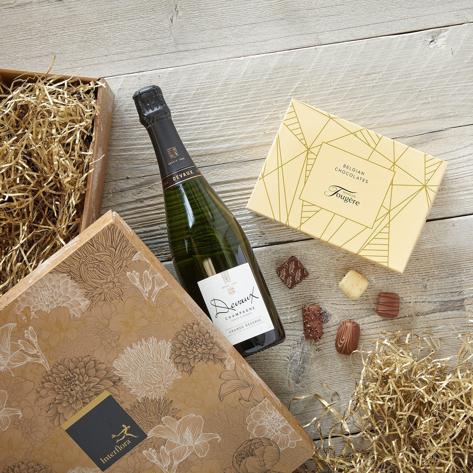 Champagne & Belgian Chocolates Gift Set - Interflora | Interflora