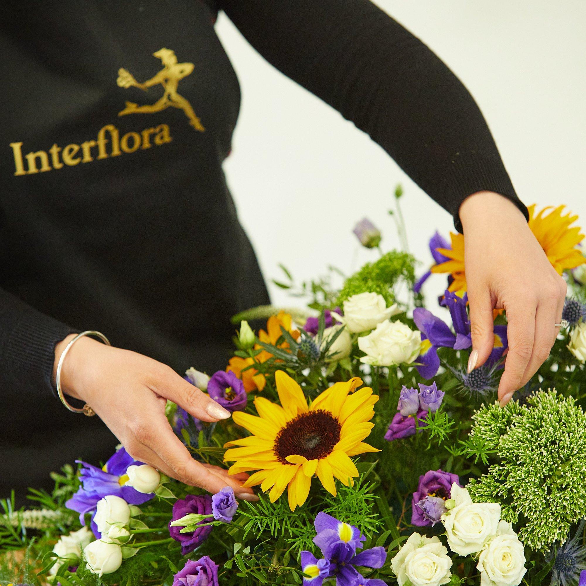 Sunflower Mix Casket Spray - Interflora | Interflora