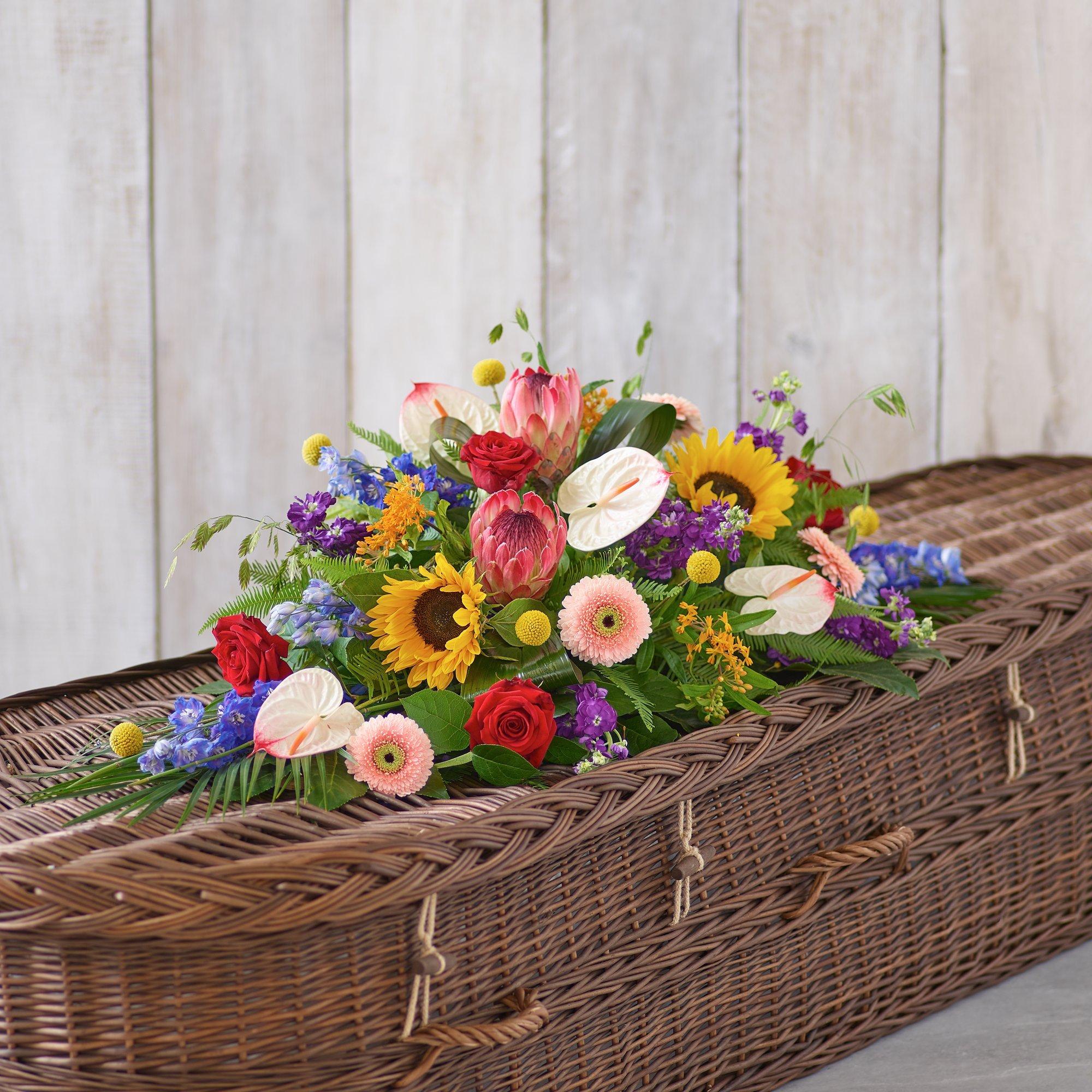 Natural Vibrance Casket Spray - Interflora | Interflora